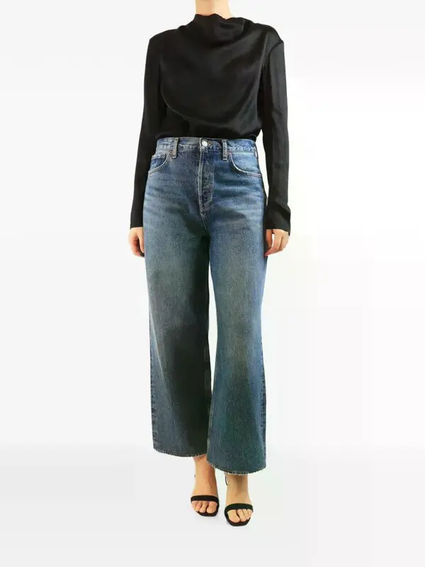 AGOLDE Mid-wash Wide Leg Jeans
