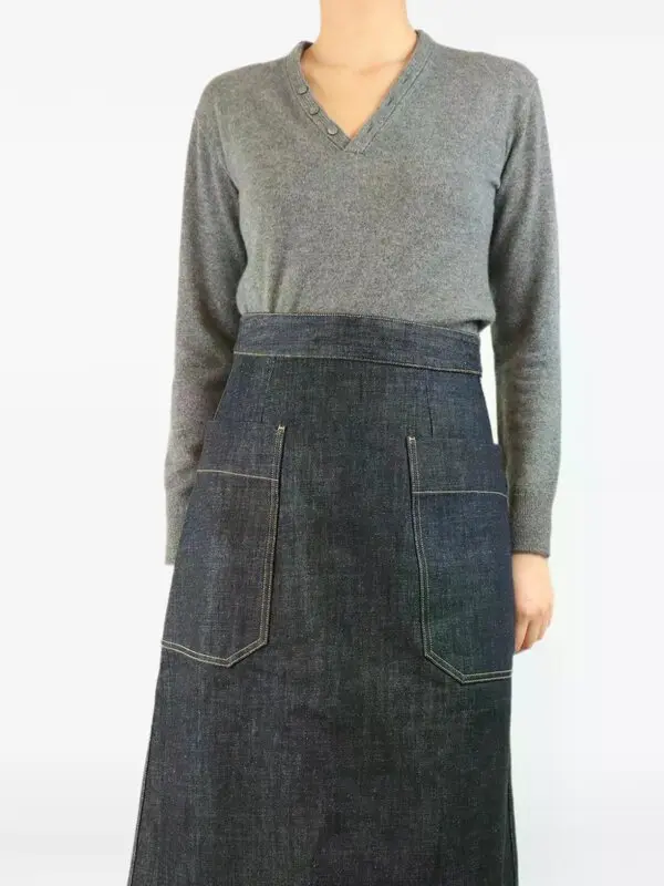 Theory Button-detail V-neck Sweater