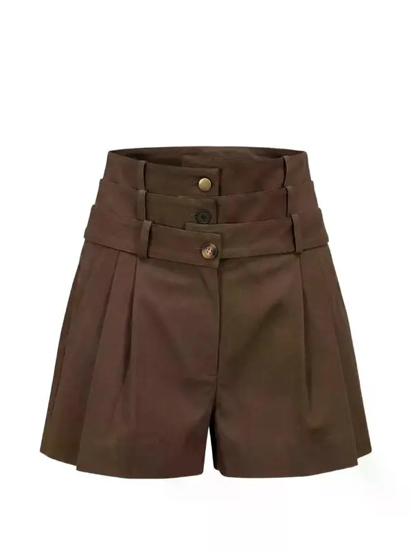 Monse Triple-waistband Pleated Shorts