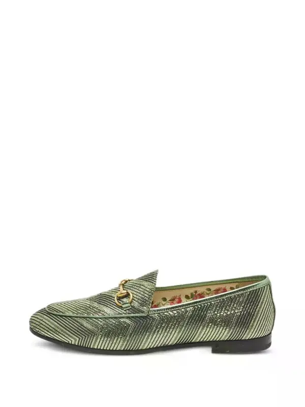Gucci Jordaan Horsebit Loafers - Green