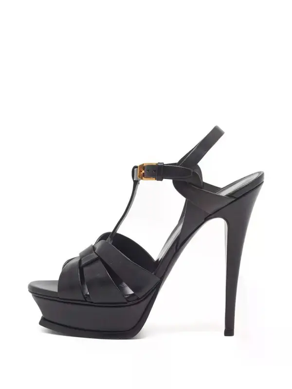 Saint Laurent Tribute Platform Sandals - Black