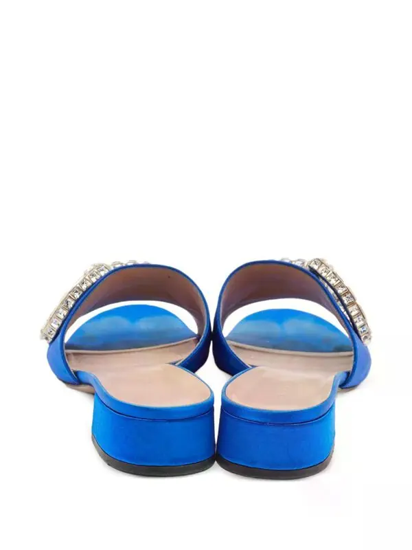 Gucci Horsebit Crystal Embellishment Sandals