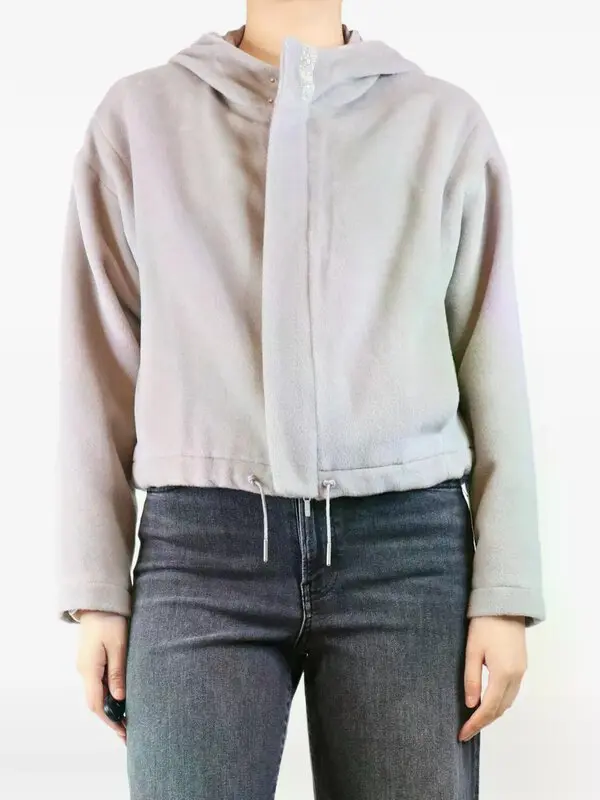 Fabiana Filippi Merino Wool Hooded Cropped Jacket