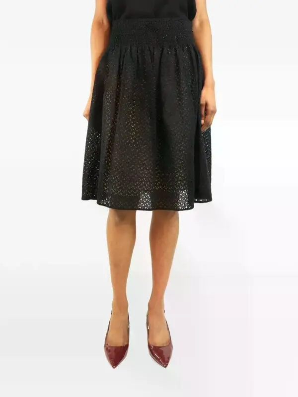 Prada Broderie Anglaise Midi Skirt