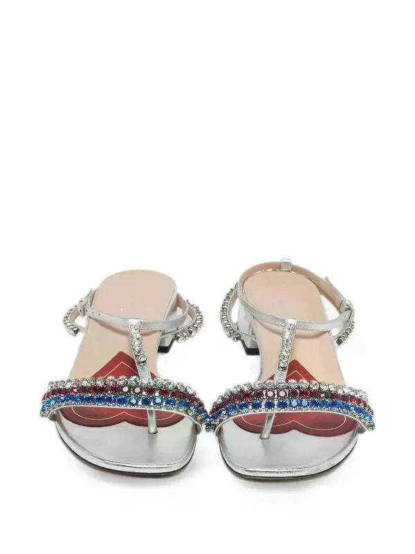 Gucci Crystal-embellished Ankle-strap Sandals