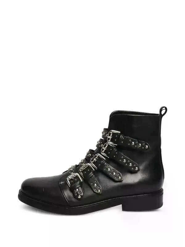 Maje Studded Buckle Ankle Boots