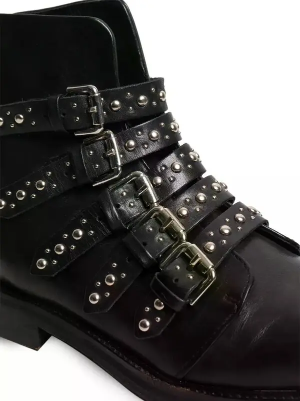 Maje Studded Buckle Ankle Boots