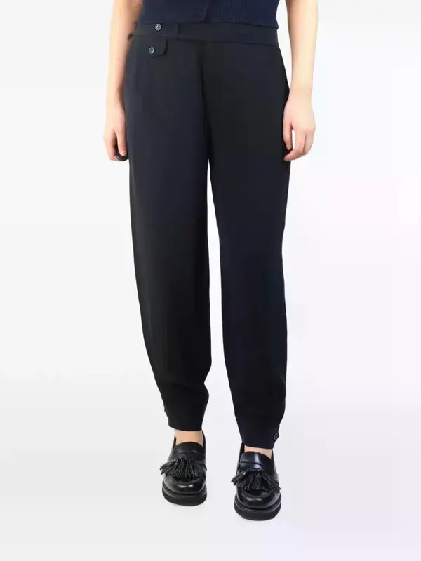 Ralph Lauren Silk Trousers With Buttoned Cuffs