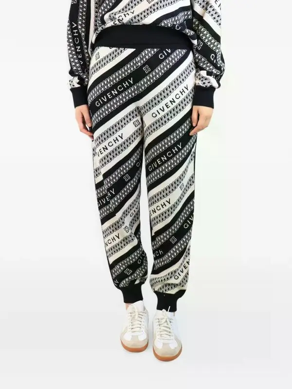 Givenchy Chain Print Track Pants - Black