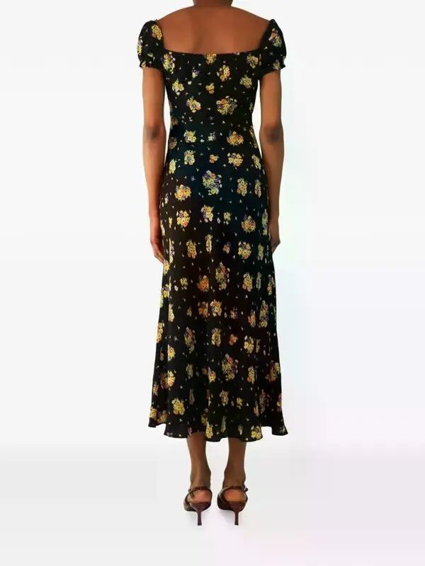 Alessandra Rich Silk Floral-print Dress