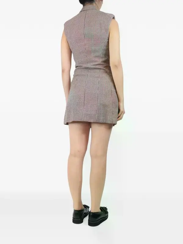 Stella McCartney Houndstooth Wool Mini Dress