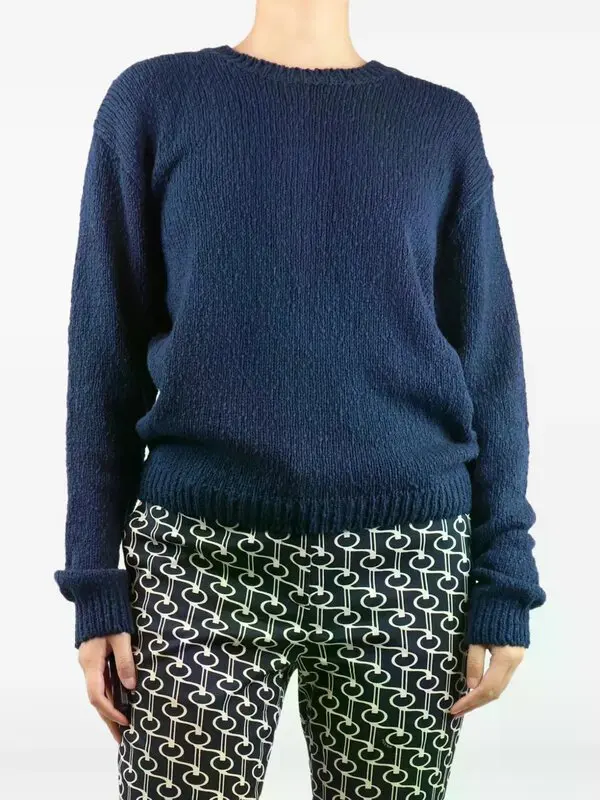 A.p.c. Crew Neck Heavyweight Knit Sweater - Blue