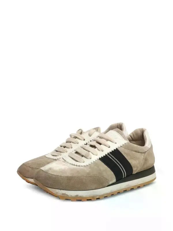 Brunello Cucinelli Suede Sneakers With Monili Chain