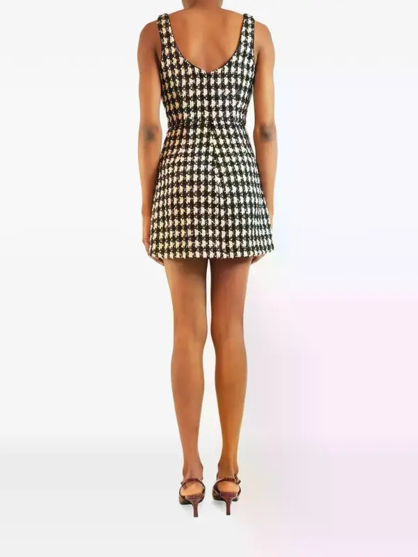 SELF-PORTRAIT Bouclé Floral-embellished Mini Dress