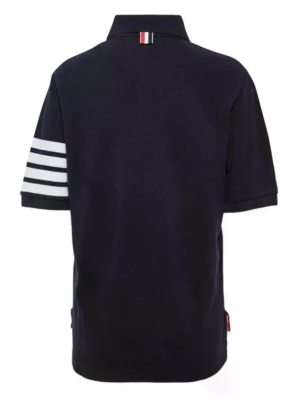Thom Browne 4-bar Short-sleeved Polo - Blue
