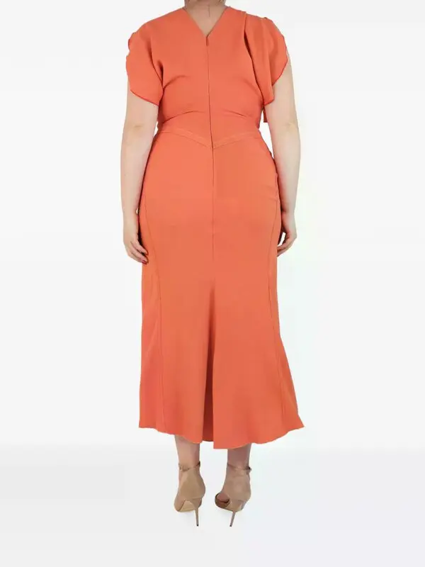 Victoria Beckham Ruched Midi Dress