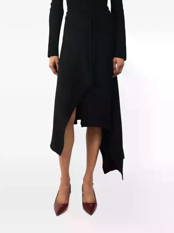 MARQUES' ALMEIDA Asymmetric Ribbed Knit Skirt