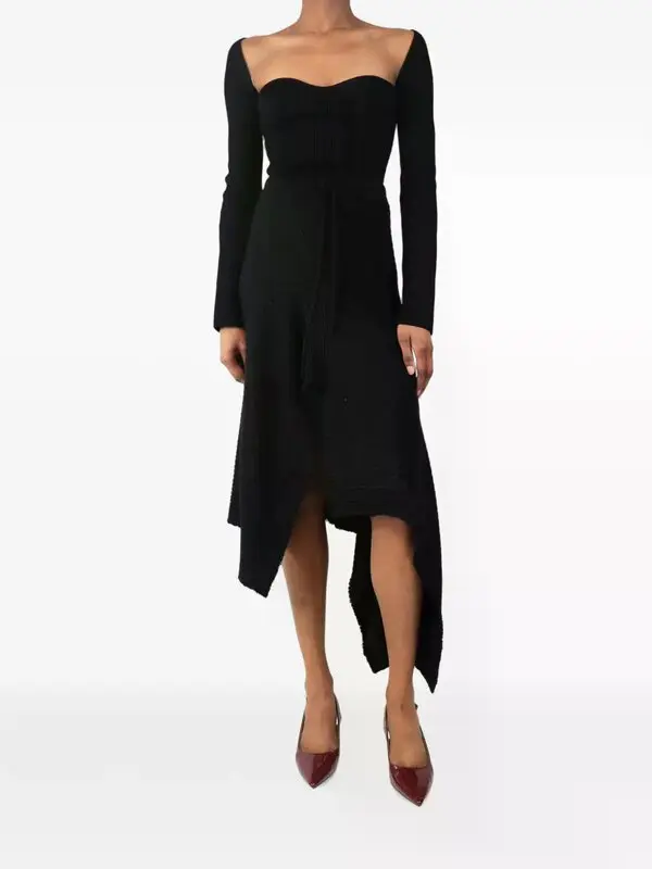 MARQUES' ALMEIDA Asymmetric Ribbed Knit Skirt