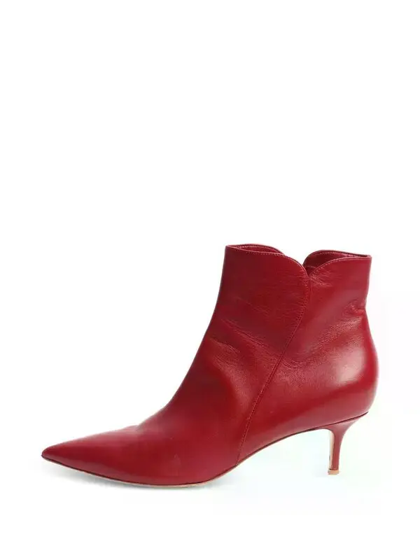 GIANVITO ROSSI Pointed-toe Kitten-heel Ankle Boots