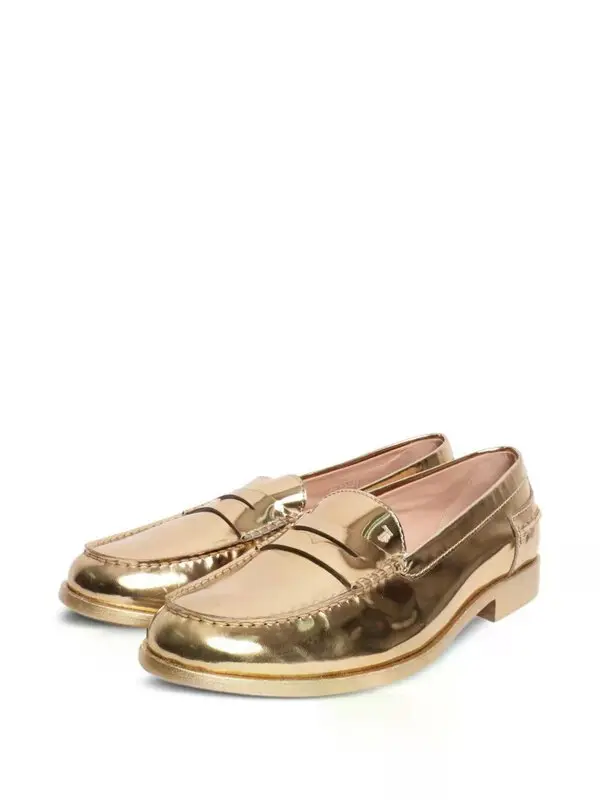 TOD'S Tone Patent Almond Toe Loafers
