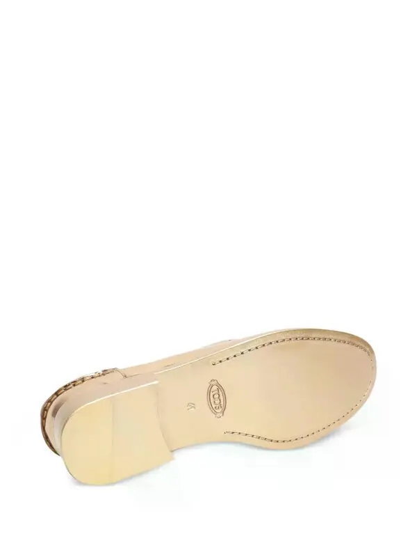 TOD'S Tone Patent Almond Toe Loafers