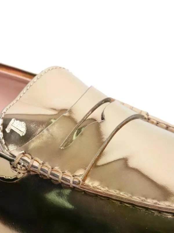 TOD'S Tone Patent Almond Toe Loafers