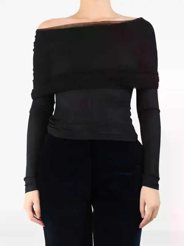 Christopher Esber Off-the-shoulder Mesh Top