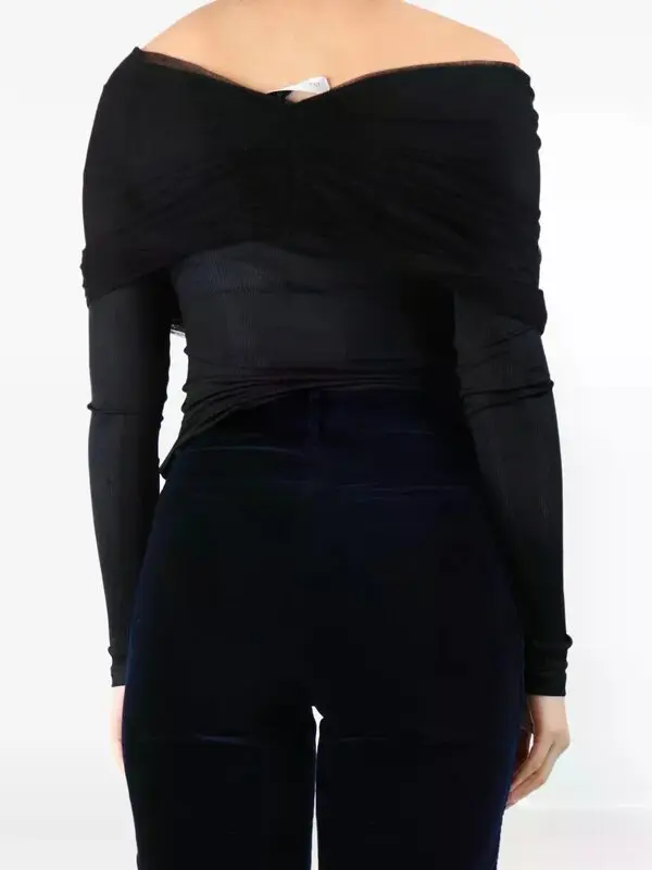 Christopher Esber Off-the-shoulder Mesh Top