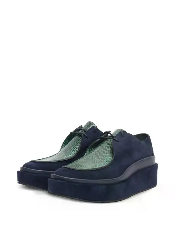 JIL SANDER Suede Platform Derby Shoes