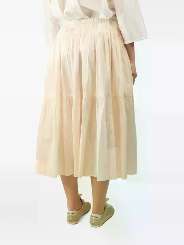 CASEY CASEY Pleated Tiered Midi Skirt