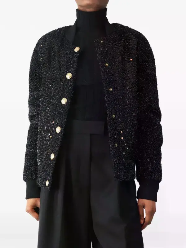 Balmain Sequin-embellished Bomber Jacket