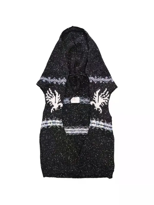 OSCAR OUYANG Sleeveless Fair Isle Hooded Sweater