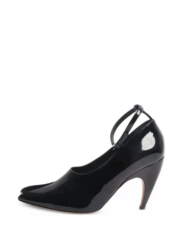 Alaïa Patent Leather Shark Ankle Strap Pumps