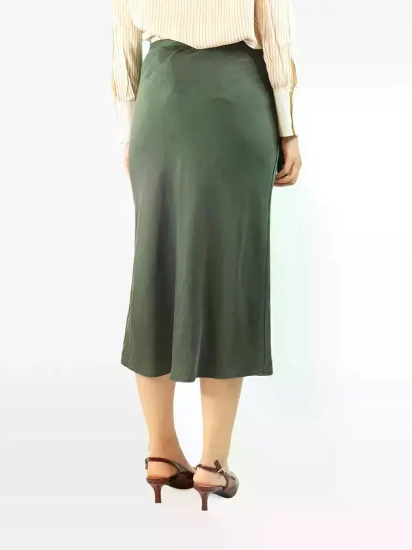 ANINE BING Silk Satin Midi Skirt