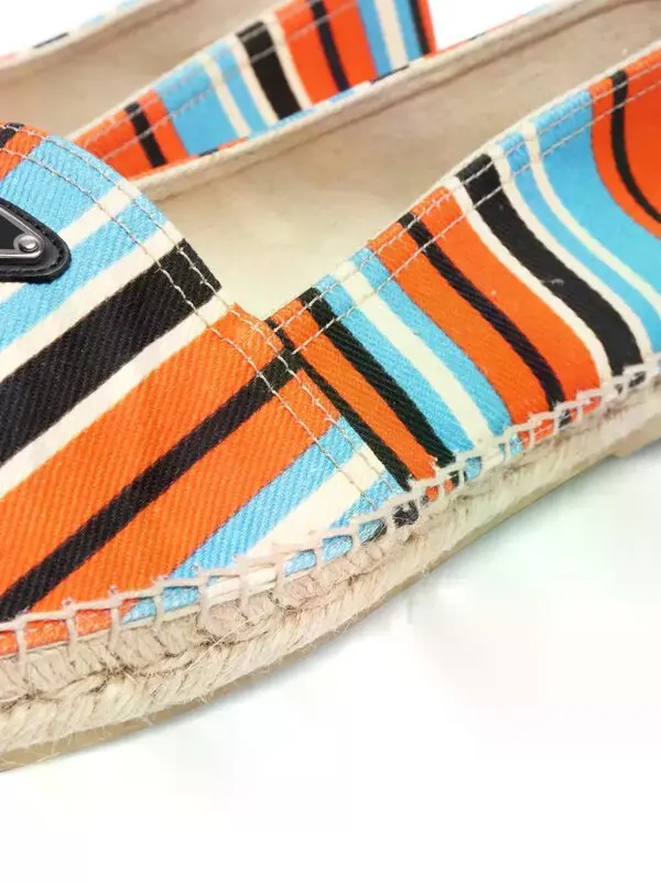 Prada Striped Espadrilles