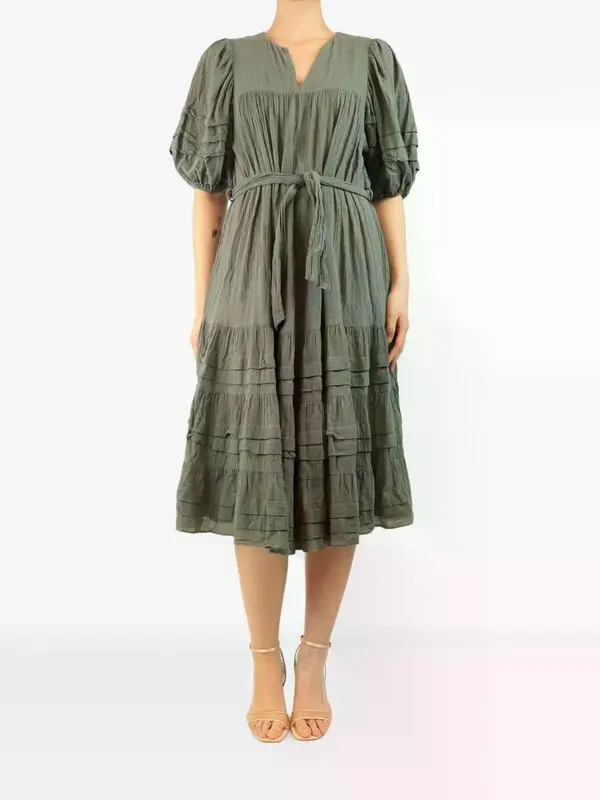 Zimmermann Belted Tiered Midi Dress