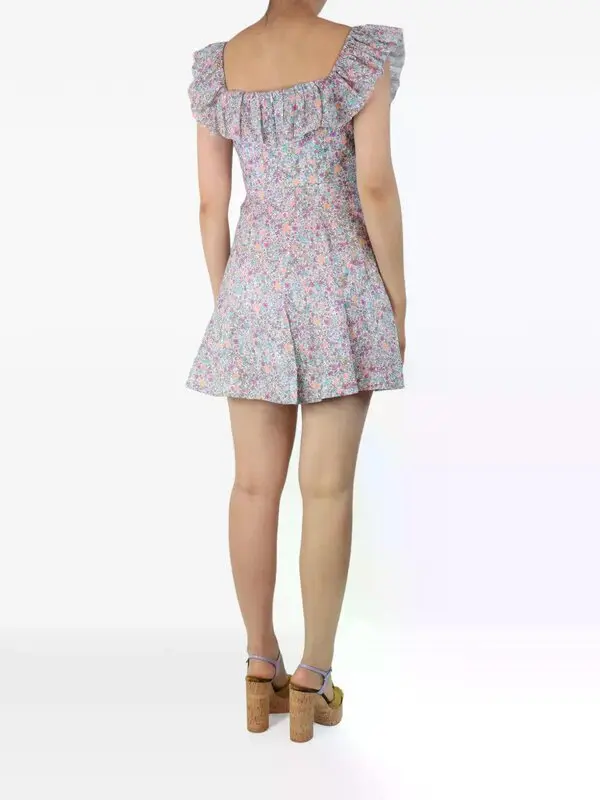 Zimmermann Carnaby Ruffle-neck Mini Dress