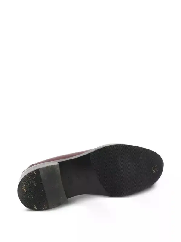 Hermès Burgundy Leather Loafers