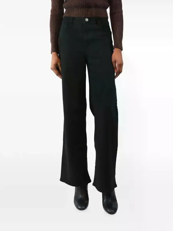 FRAME Slim-fit Wide-leg Jeans - Black
