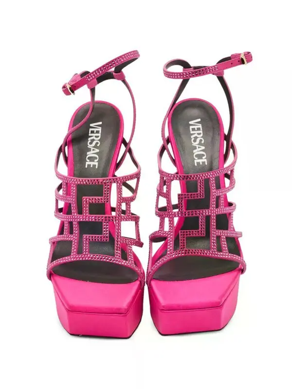 Versace Embellished Platform Stiletto Sandals
