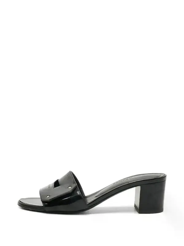 Hermès Heeled Sandals - Black