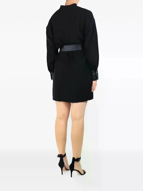 Vince V-neck Belted Mini Dress