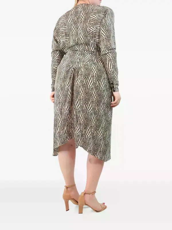 ISABEL MARANT VINTAGE Cheetah-print Gathered Midi Dress