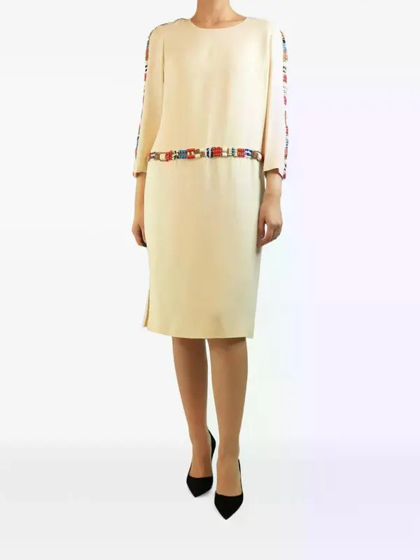 Tory Burch Beaded Silk Midi Dress