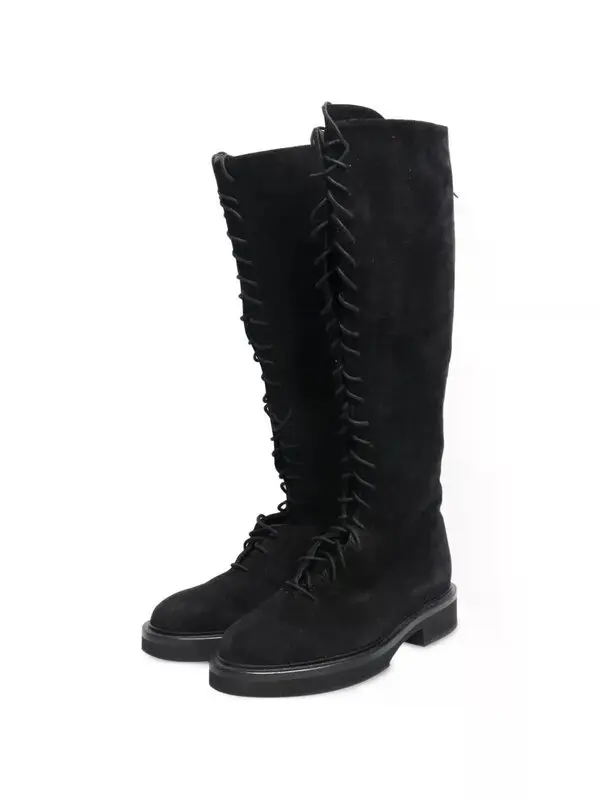 Khaite Lace-up Suede Knee-high Boots