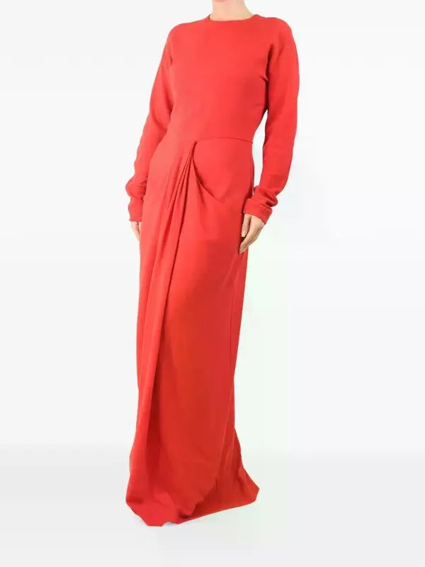 THE ROW Draped Long-sleeve Maxi Dress