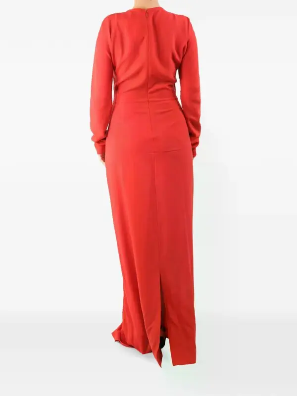 THE ROW Draped Long-sleeve Maxi Dress