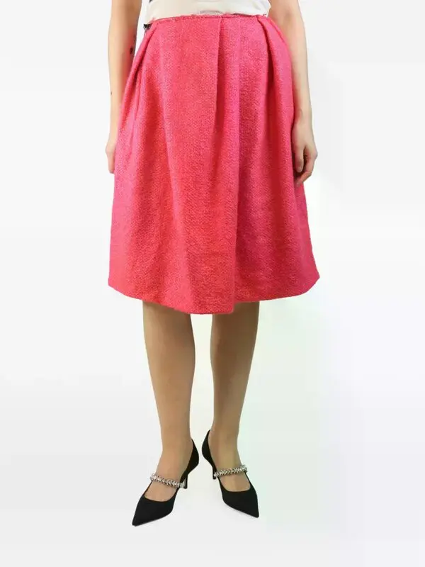Marni Pleated Wool-blend Skirt