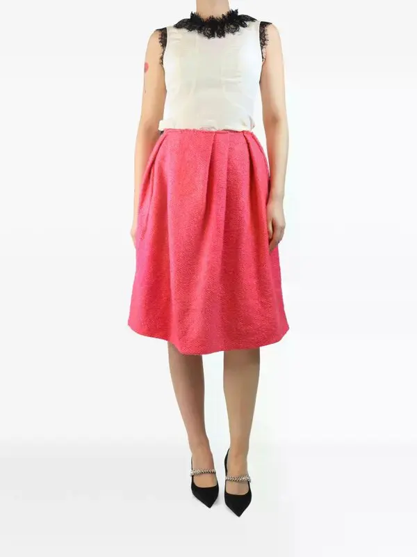 Marni Pleated Wool-blend Skirt