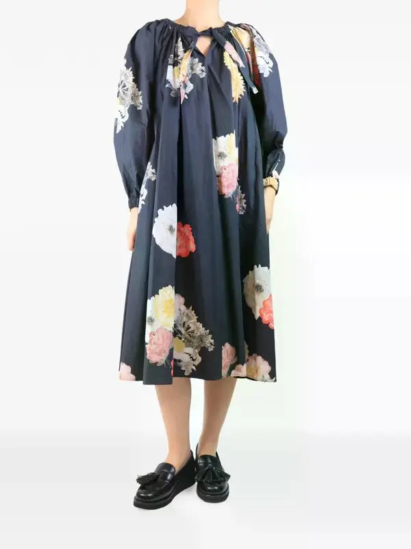 REJINA PYO Floral-print Tie-neck Dress